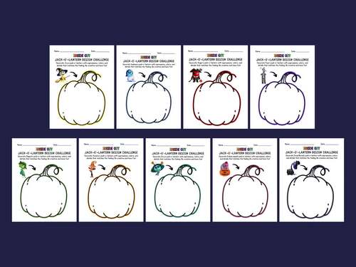 Inside Out Halloween Craft Feelings Activity | Jack-o’-Lantern Design ...