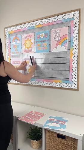 Pastel Dreams Classroom Decor: Editable Posters Cloud Rainbow | TPT