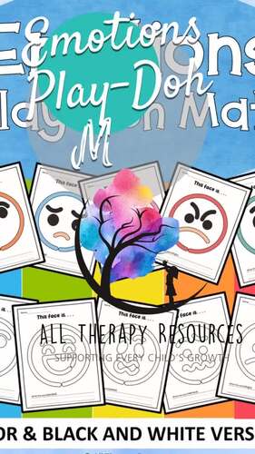 EMOTIONS FEELINGS PLAY-DOH MATS - Counseling Activities and SEL Lesson