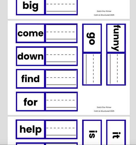 Level 3 Copy Dolch Sight Words | Task Cards | Pre-Primer to 3rd Grade ...