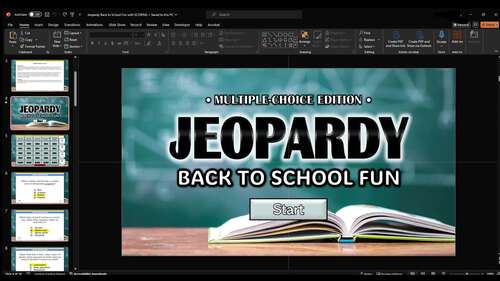1st Day Back to School Fun - Jeopardy Trivia Game for PowerPoint ...