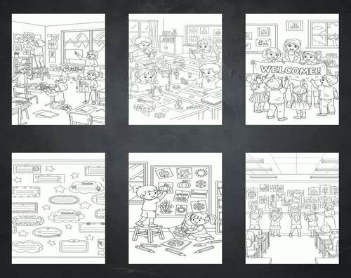 Color & Decorate Your Classroom | Printable Bulletin Board Coloring Pages