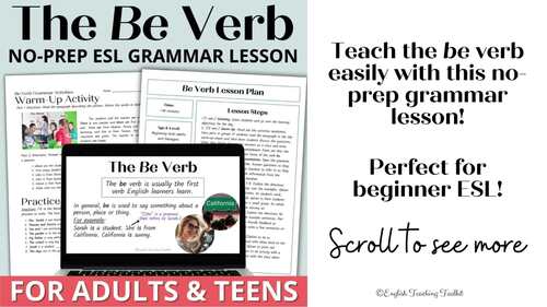 Adult ESL Beginner Grammar Worksheets, Activities & Lesson Plan - The ...