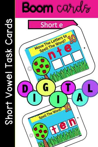 Short Vowel E Games: Boom Cards Deck by KOT'S CLASSROOM TREASURES