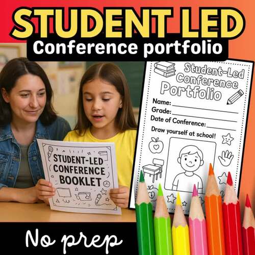 Student-Led Conference Templates: Booklet Back to school, Grades 2-5