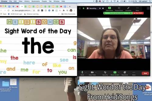 Sight Word of the Day For Google Slides (Digital) - BUNDLE | Heidi Songs