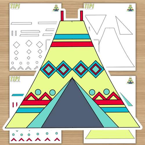 Teepee Craft Activity | Native American Heritage Month Project | Fine Motor