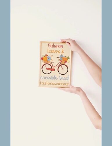 Autumn Leaves & Accessible Needs Printable | Fall Autism Awareness Wall Art