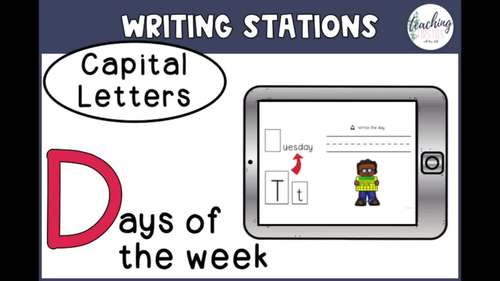 Capitalization (Days of the Week) for Seesaw and Google - INCLUDES A VIDEO!