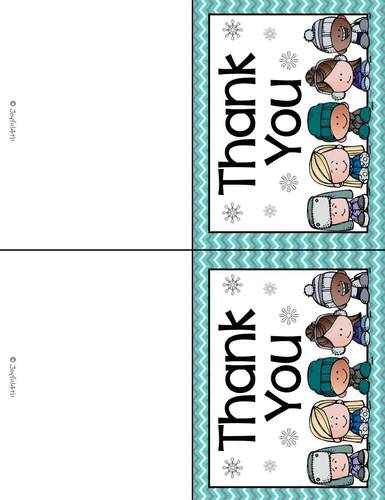 Holiday Thank You Cards | Christmas Gift Thank You Notes for students