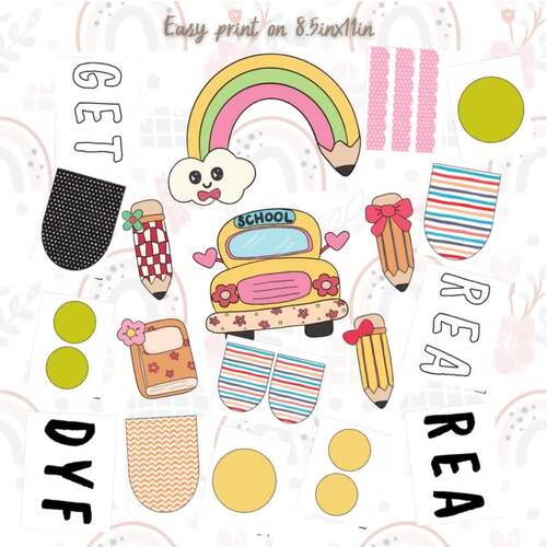 Back to School Bulletin Board kit, Classroom Door Decoration Kit, Editable
