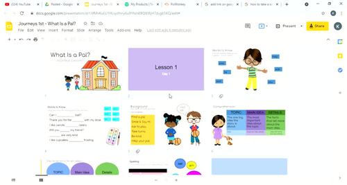 Journeys 1st Grade Lesson 1 Google Slides - What Is A Pal? | TpT