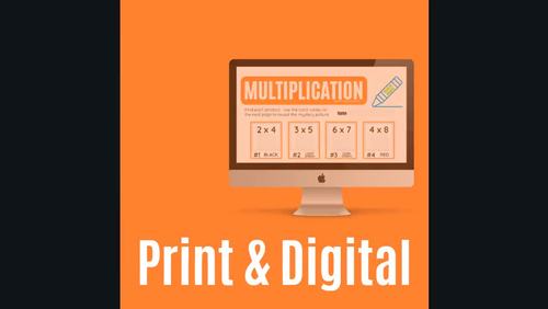 Multiplication Color by Number - Print & Digital Multiplication Facts ...