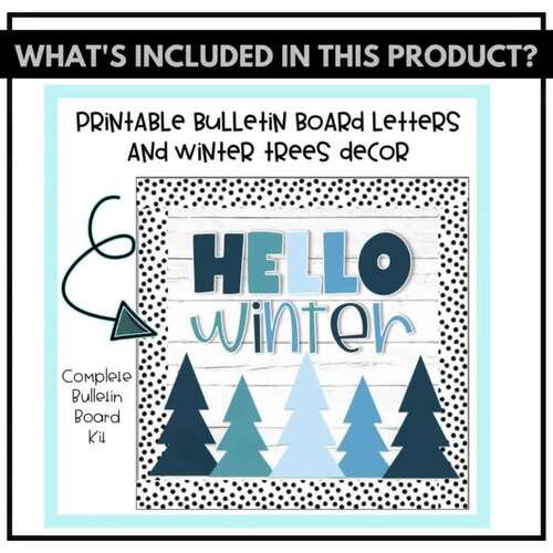 Hello Winter Wonderland Bulletin Board Letters Kit | Classroom Door ...