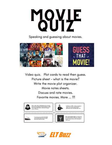Guess The Movie Cards + Materials by ELT Buzz Teaching Resources