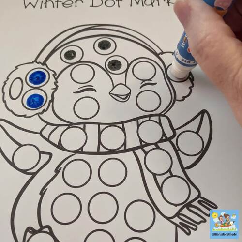 Preschool Dot Marker Printables: 10 Winter Pages Featuring Penguins ...