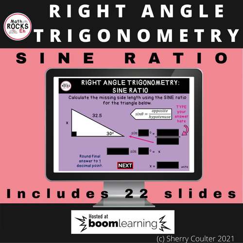 Right Angle Trigonometry The Sine Ratio Digital BOOM For Distance Learning