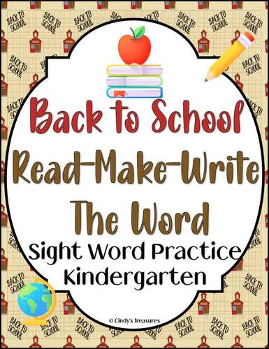 Kindergarten Sight Word Practice and Review by Cindy's Treasures