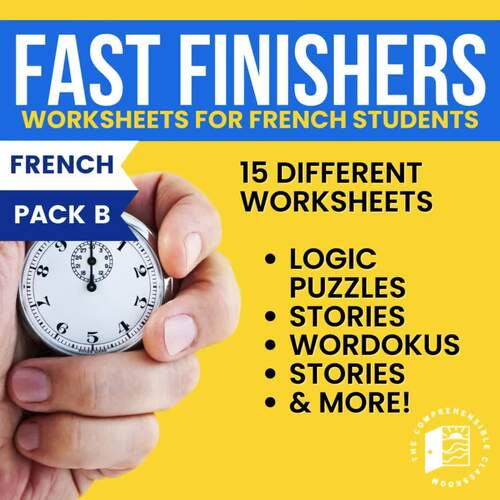 Fast Finishers Activities for French: Pack B | TPT