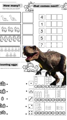 Dinosaur no prep activities math, reading, writing, fine motor skills ...