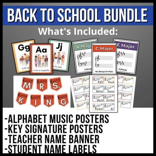 Music Classroom Decor Bundle - No Prep Back To School Printables