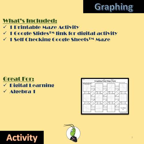 Graphing Point Slope Form Maze Activity | Digital and Printable | TPT Graphing Point Slope Form Maze Activity | Digital and Printable | TPT