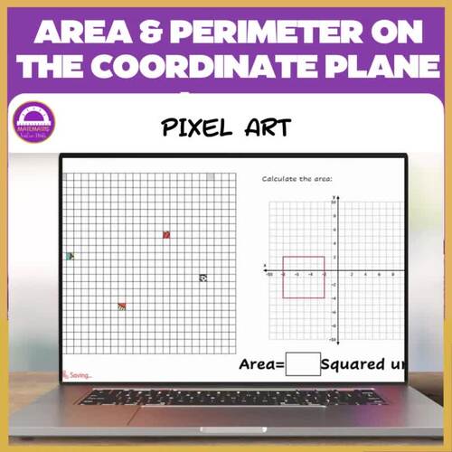 Area and Perimeter on the Coordinate Plane Pixel Art Activity by Matemaths