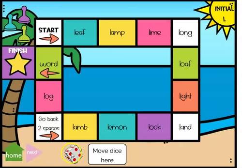 Summer Themed Articulation Boom Card™ Board Games: L Sound | TPT