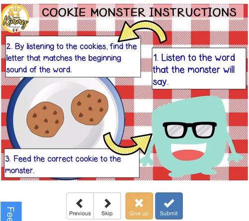Cookie Monster Initial Sound Articulation by Teacher Kimmy | TPT