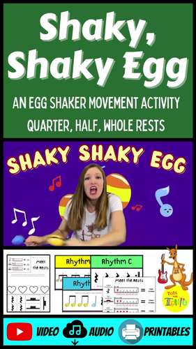 Shaky Shaky Egg - Egg Shaker Activity | Freeze Dance | Quarter Half ...