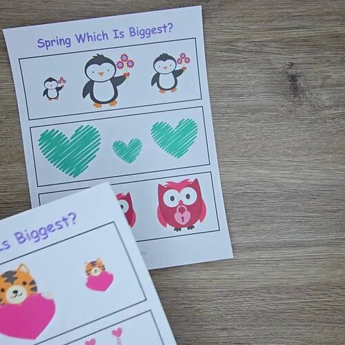 Valentine What is Bigger Activity by HH Fun and Learning | TPT