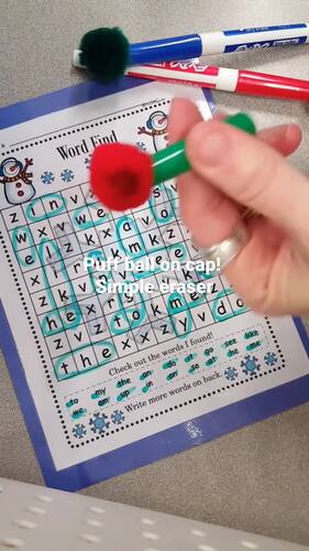 Christmas Activities Sight Word Practice Word Search High Frequency Words