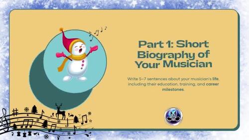 Musician of the Month: December – Research Worksheet for Music Class