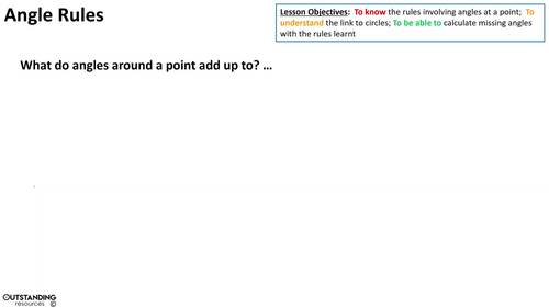 Angle Rules at a Point and on a Straight Line Lesson by Outstanding ...