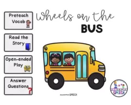Wheels on the Bus Adaptive Book Unit (Interactive Book & Boom Cards)
