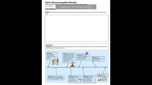 Unit 1: Discovering New Worlds NGSS Earth & Space Sciences BUNDLE by ...