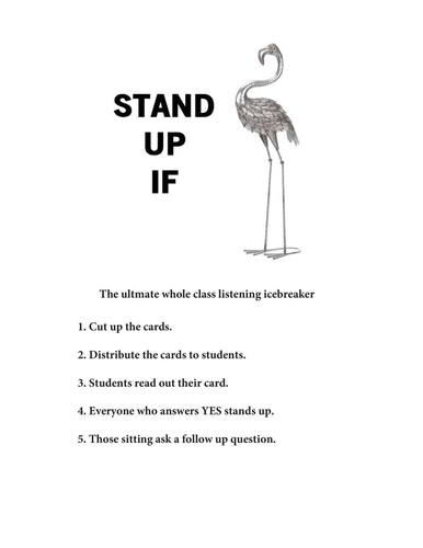 Stand Up If cards by ELT Buzz Teaching Resources | TPT
