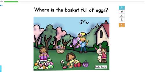 Wh Questions Boom Cards Speech Therapy Easter Scenes | Distance Learning