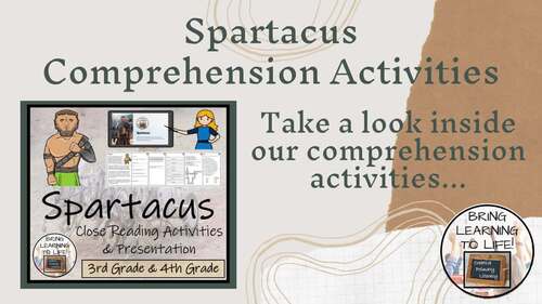 Spartacus Close Reading Passage & Comprehension Activities | 3rd–4th Grade