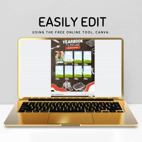 Editable Middle School Yearbook Template | Customizable Canva Pages for ...