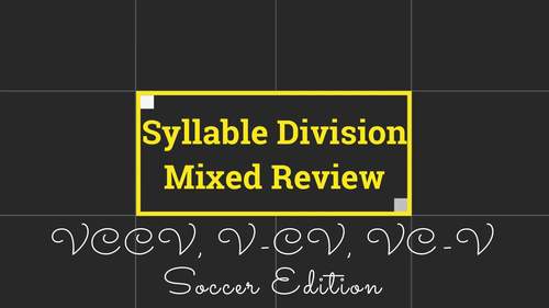 Orton Gillingham VCCV & VCV Two Syllable Division OG Divide VCCV V-CV ...
