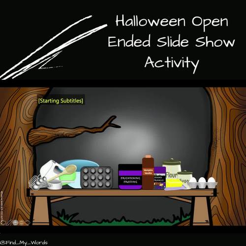 Halloween Open Ended Speech and Language SlideShow and Green Screen