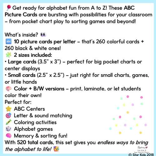 Back to School ABC Letters Bundle by Star Kids | TPT