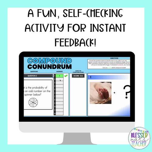 Simple Probability Digital Activity & Worksheet - 7th Grade | TPT