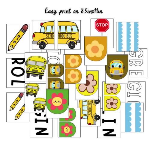 Back to School Bulletin Board Kit | Creative School Bus Display | Editable