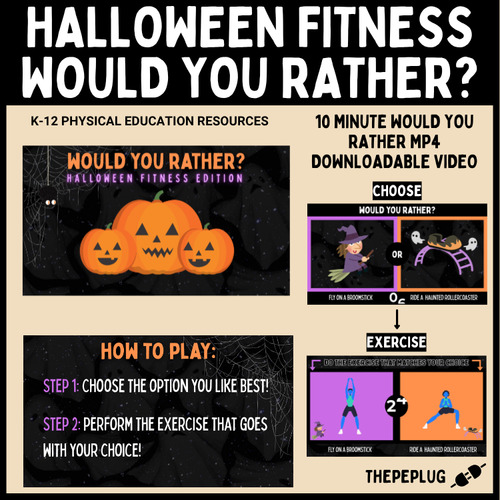 K–12 Halloween Fitness Would You Rather | Physical Education Video Activity