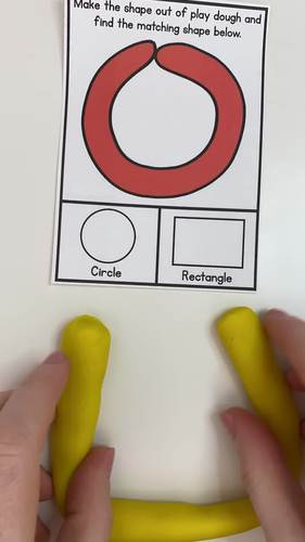 Making 2D Shapes Out of Play Dough | Fine Motor Task Box by Teaching Autism