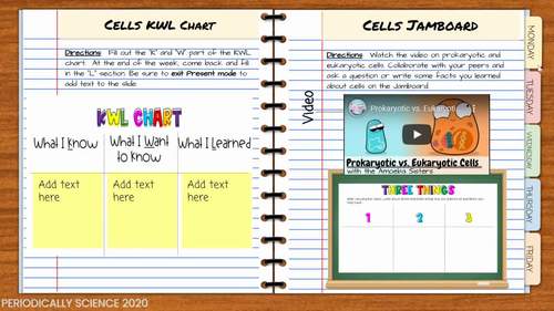 Prokaryotic and Eukaryotic Cells (6.12AB) Digital Interactive Notebook ...