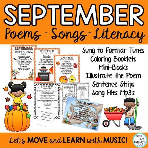 September Fall: Literacy Songs, Chants, Poems, Fingerplays ELA | TPT