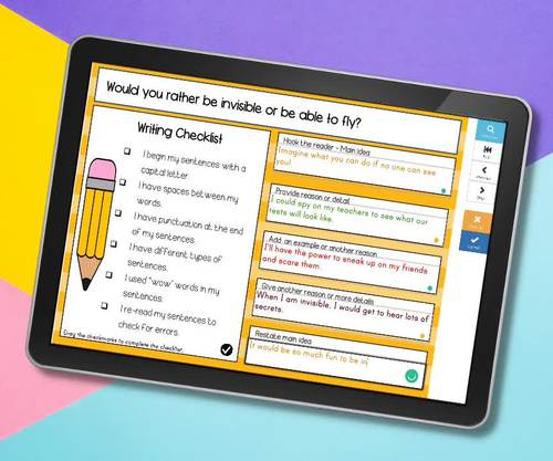 Opinion Paragraph Writing Boom Cards - Persuasive Writing Prompts